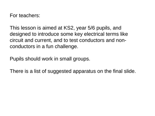 KS2 Electricity; Current and Circuits | Teaching Resources KS2 Electricity; Current and Circuits | Teaching Resources