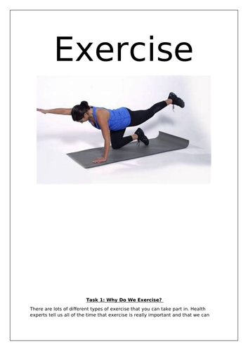 Home Learning: Exercise | Teaching Resources