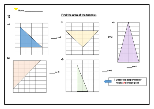 Maths Area of Triangles and Parallelograms Year 6 | Teaching Resources