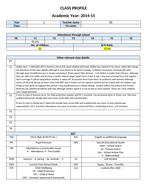 class profile template and example | Teaching Resources
