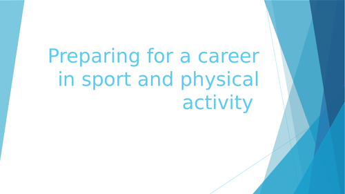 Employment in Sport lessons | Teaching Resources