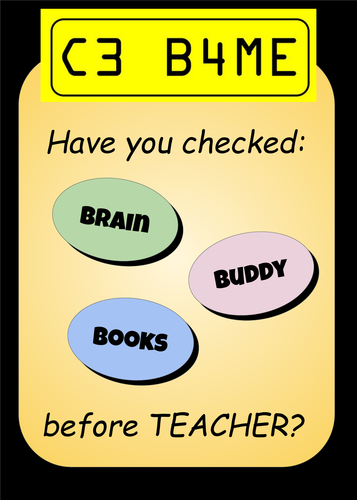 See Three Before Me Poster for classrooms | Teaching Resources