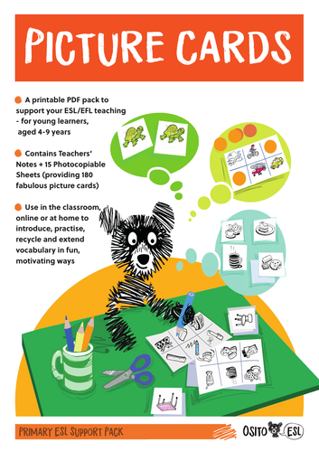 ESL/EFL Picture Cards Vocabulary Pack | Teaching Resources