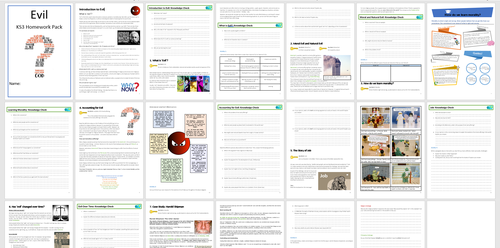KS3 RS and Ethics: Evil - Workbook for Self-Study and Homework ...