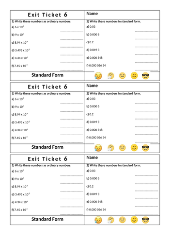 Standard Form | Teaching Resources
