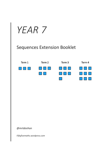 WRM Year 7 Sequences Extension Booklet | Teaching Resources
