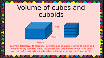 Maths Volume of cubes and cuboids Year 6 | Teaching Resources