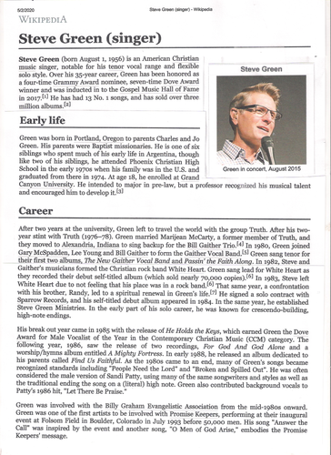 Steve Green | Teaching Resources