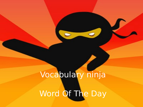 Vocabulary Ninja (Word of the Day and Display) | Teaching Resources
