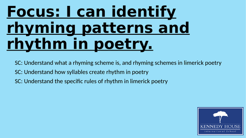 UKS2 Poetry Rhyming schemes and rhythm in Limericks | Teaching Resources