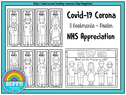 NHS Bookmarks + Poster (COVID-19, Corona) | Teaching Resources