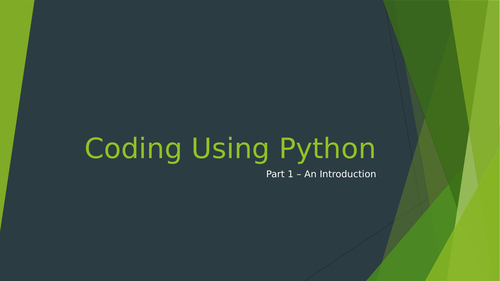 Coding with Python - remote learning | Teaching Resources
