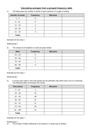 averages of grouped data estimating mean, median interpolation with ...