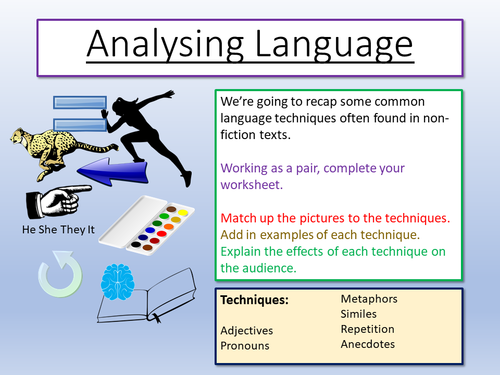 English KS3 Language Analysis | Teaching Resources