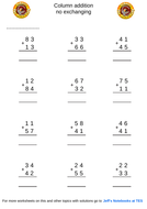 Column addition 2 digits no exchanging | Teaching Resources