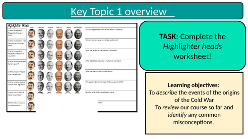 Cold War - Key topic 1 overview | Teaching Resources