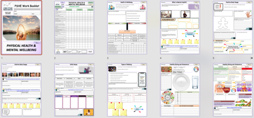 Physical Health & Wellbeing Work Book | Teaching Resources