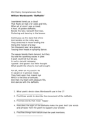 KS3 Poetry Comprehension Worksheets Pack (1) | Teaching Resources