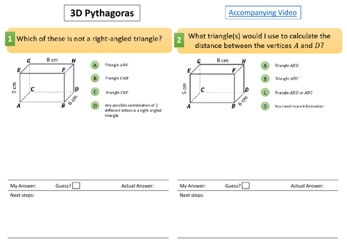 Pythagoras Home / Distance Learning Worksheets and Videos | Teaching ...