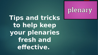 10 Plenary Ideas | Teaching Resources