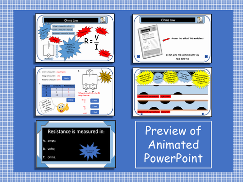 Current Electricity - Ohms Law Homeschool and Distance Learning Lesson ...