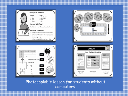 Current Electricity - Ohms Law Homeschool and Distance Learning Lesson ...