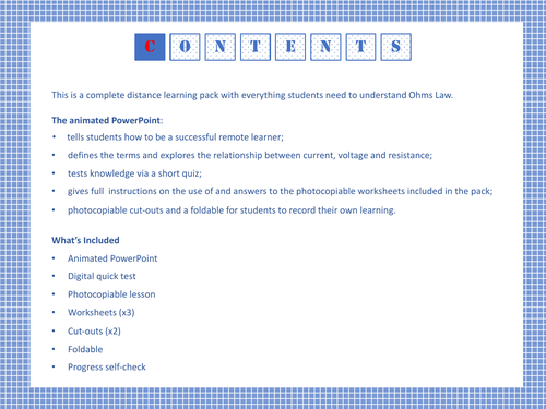 Current Electricity - Ohms Law Homeschool and Distance Learning Lesson ...