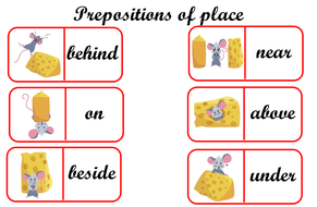 Prepositions of place. Dominoes. | Teaching Resources