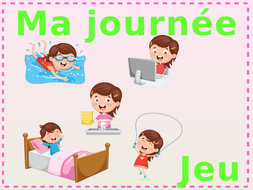 Daily routine in French. Listening game. La journée. Jeu d'audition ...