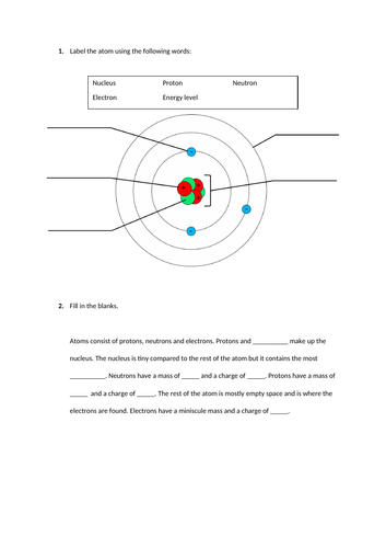 Atomic Structure Slides and Worksheet (GCSE Physics AQA) | Teaching ... Atomic Structure Slides and Worksheet (GCSE Physics AQA) | Teaching ...