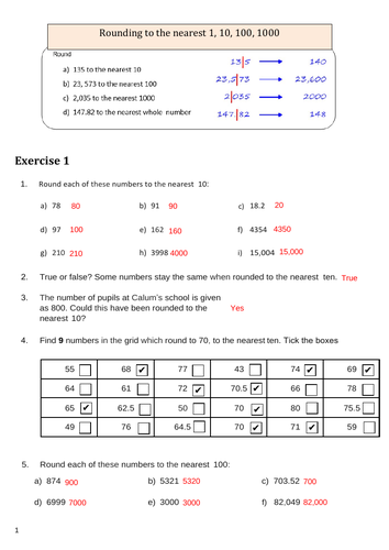 Estimation and Rounding Home Learning Workbook | Teaching Resources