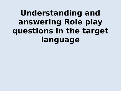 GCSE Spanish Role Plays | Teaching Resources