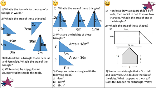 Area of a Triangle Lesson | Teaching Resources
