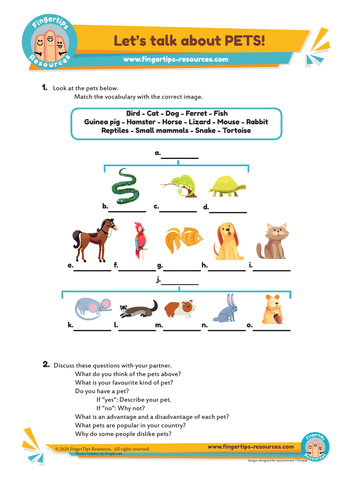 Pets Unit - ESL Activity Bundle | Teaching Resources