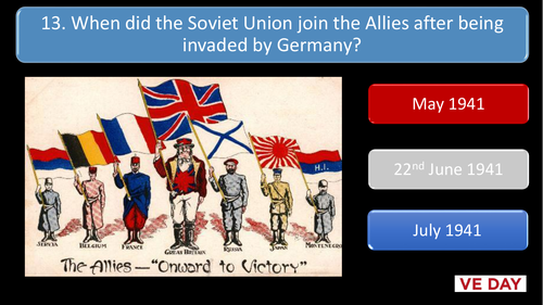 VE Day Quiz | Teaching Resources