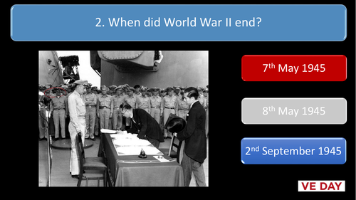 VE Day Quiz | Teaching Resources