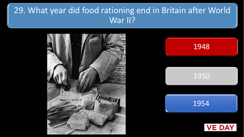 VE Day Quiz | Teaching Resources