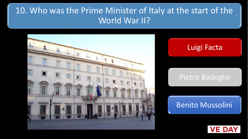 VE Day Quiz | Teaching Resources