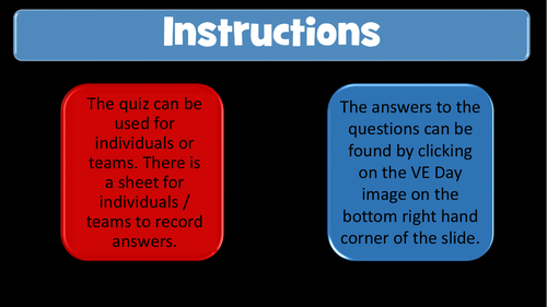 VE Day Quiz | Teaching Resources