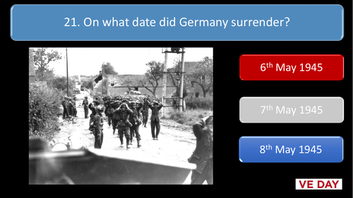 VE Day Quiz | Teaching Resources