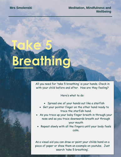 Breath work - mindful breathing | Teaching Resources
