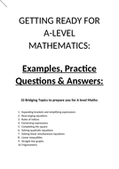 10 BRIDGING TOPICS for A level Maths | Teaching Resources
