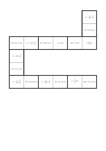 Solving Quadratic Equations Tarsia Puzzle - GCSE Mathematics | Teaching ... Solving Quadratic Equations Tarsia Puzzle - GCSE Mathematics | Teaching ...