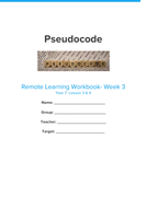 Year 7- Pseudocode | Teaching Resources