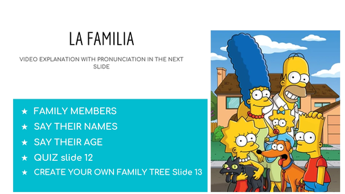 Family intro in Spanish | Teaching Resources
