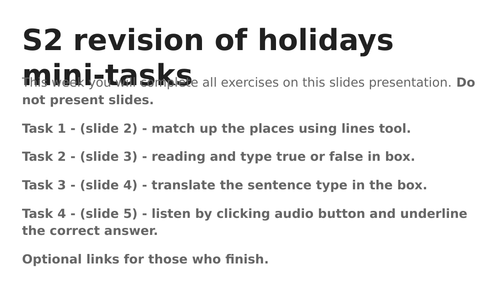 French les vacances holidays recap and reading task | Teaching Resources