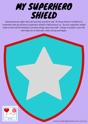 Superhero Shield Worksheet | Teaching Resources