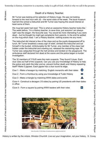 History Murder Mystery | Teaching Resources