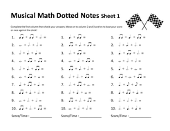 Musical Math Dotted Notes | Teaching Resources