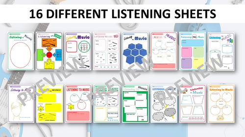 Listening to Music Worksheets | Teaching Resources